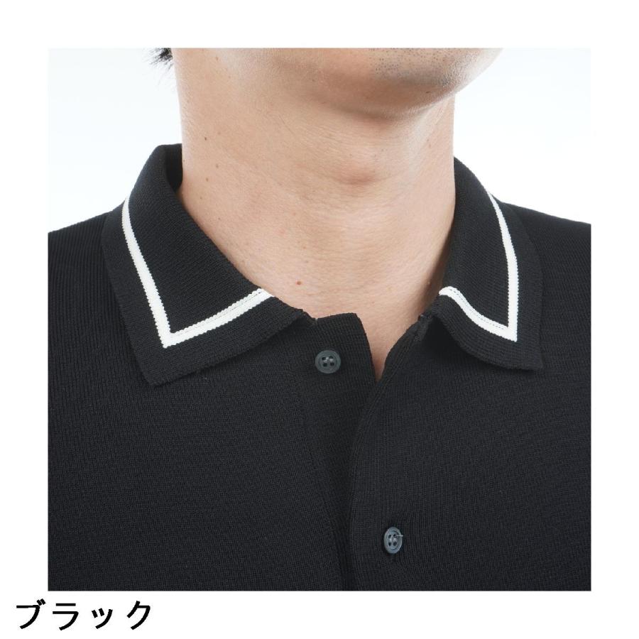 ユナイテッドアローズ UNITED ARROWS GOLF ニット長袖ポロシャツ : GDO