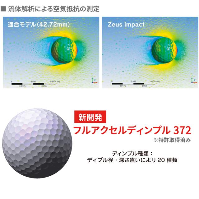 Zeus impact 【送料無料】【2023年モデル】 kasco キャスコ impact3 ゼウス インパクト3 超反発 3ピース ゴルフボール 1ダース (12球) : ギアムーブストア ...