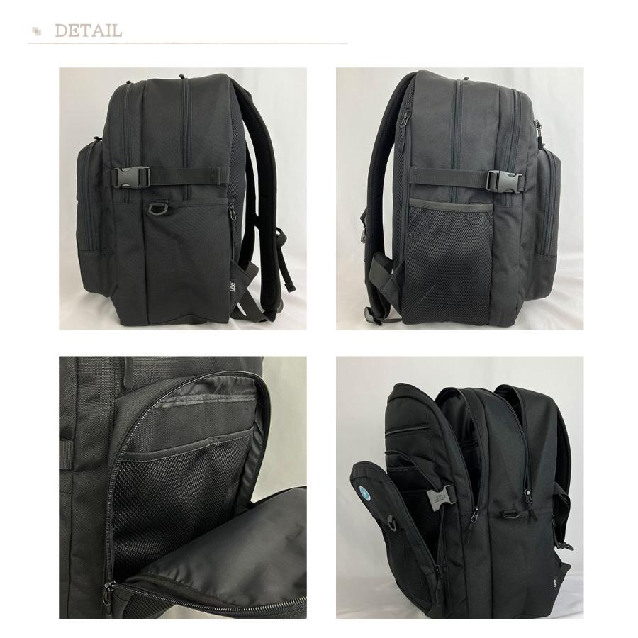 Lee LEE リー 320-4930 32L A4 B4 メッシュポケット 2ルーム リュック デイパック 刺繍ロゴ 多収納 PCポケット 大容量 通学 サイドアクセス リフレクター ...