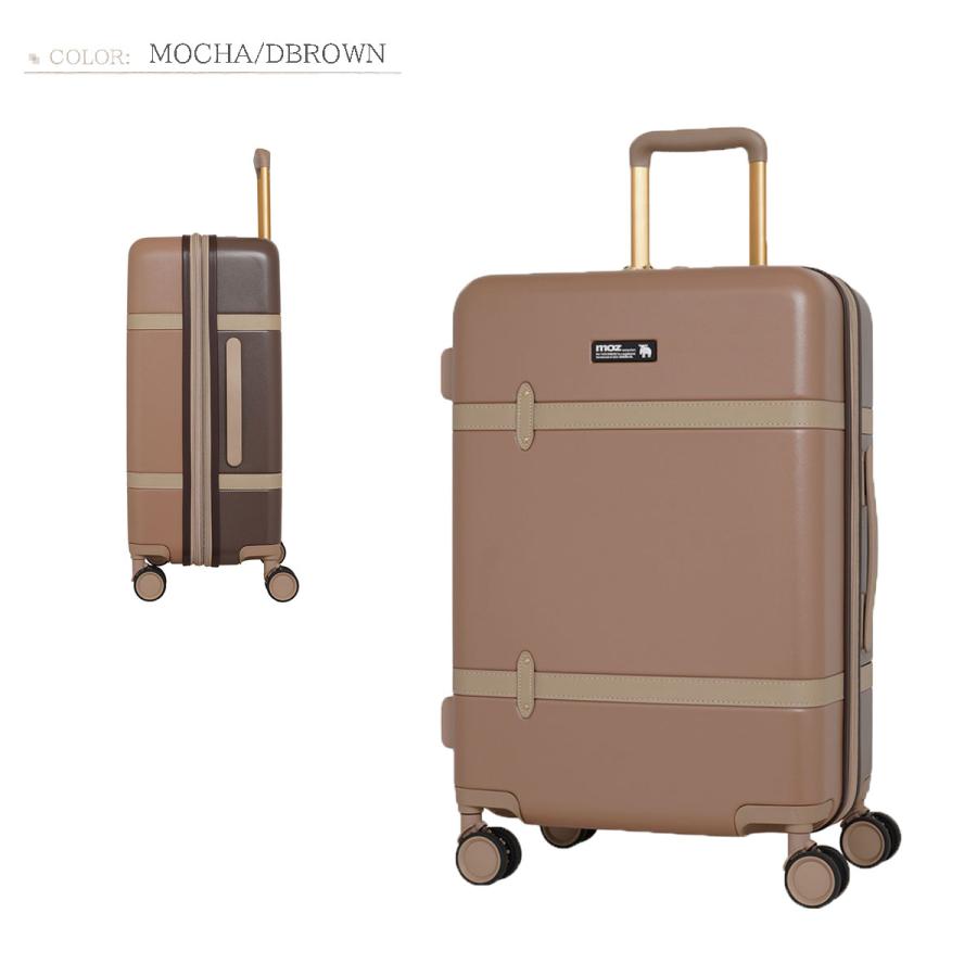 moz（モズ） MZ-0859-57 キャリーケース スーツケース 56L 65L Mサイズ 5泊 6日 マチ拡張 サスペンションキャスター ...