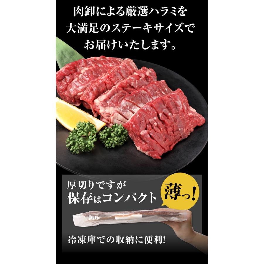 ハラミ ハラミステーキ 500g 焼肉 牛肉 肉 BBQ バーベキュー はらみ 牛はらみ 厚切りハラミ : 肉卸直営 びっくり市の激肉王 ...