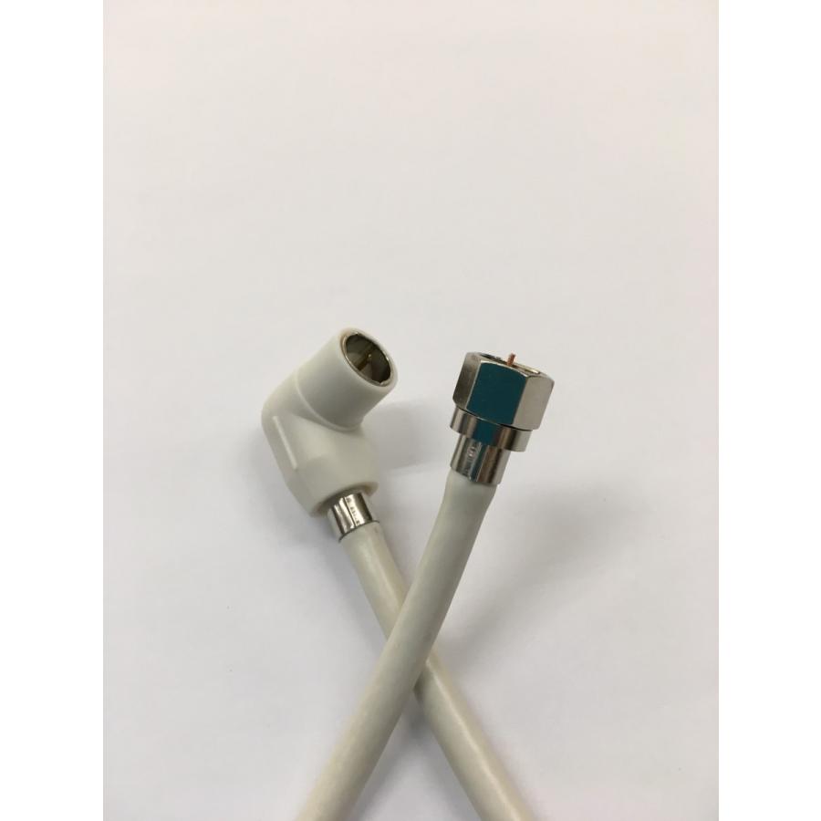 アンテナケーブル 4m 5本迄同一送料 色を選べる 4K8K対応！ネジ式 × L型プッシュ接栓付！メール便ご利用で！S4CFB S4C-FB ...