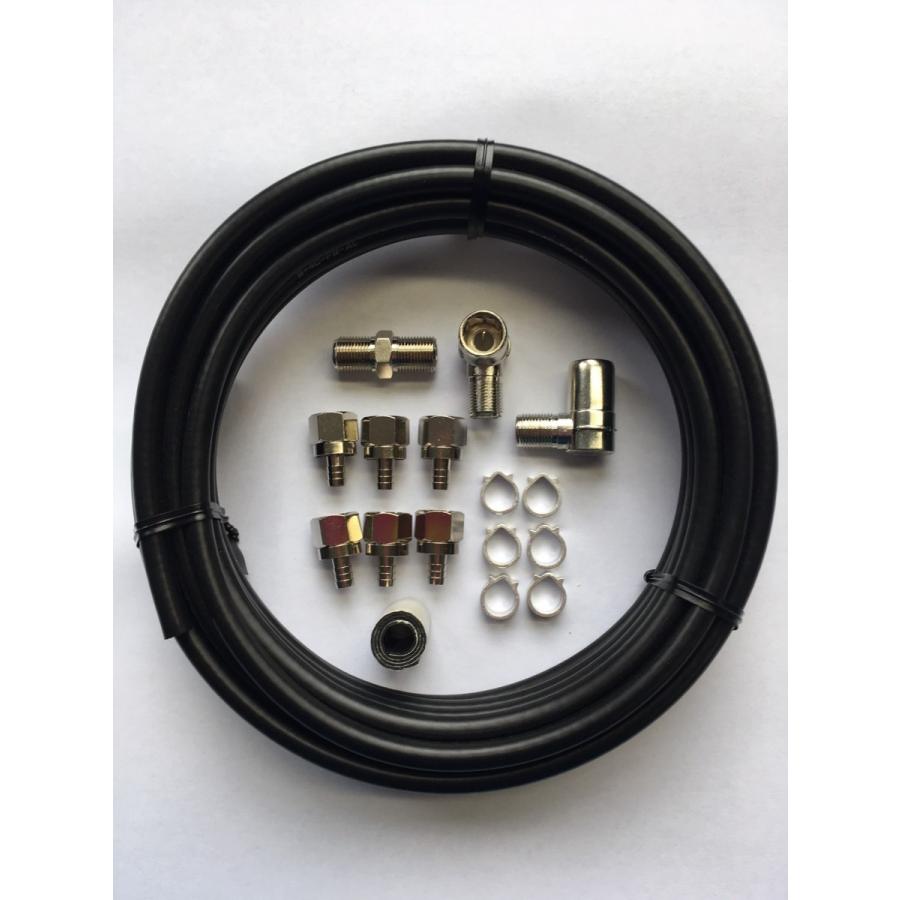 送料462円(税別)！同軸ケーブル S4C-FB 黒色 15m x 1巻 F型接栓4C用 6ヶ 中継接栓 1ヶ LP変換接栓 2ヶ メール便ご ...