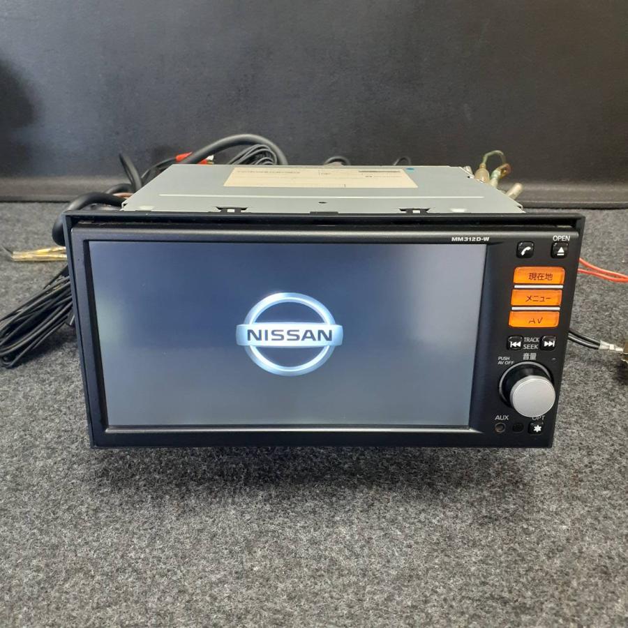 日産 純正 ナビ MM312-D-W 地図2015年 TV CD Bluetooth RCA メモリナビ カーナビ b1035-gyr ...
