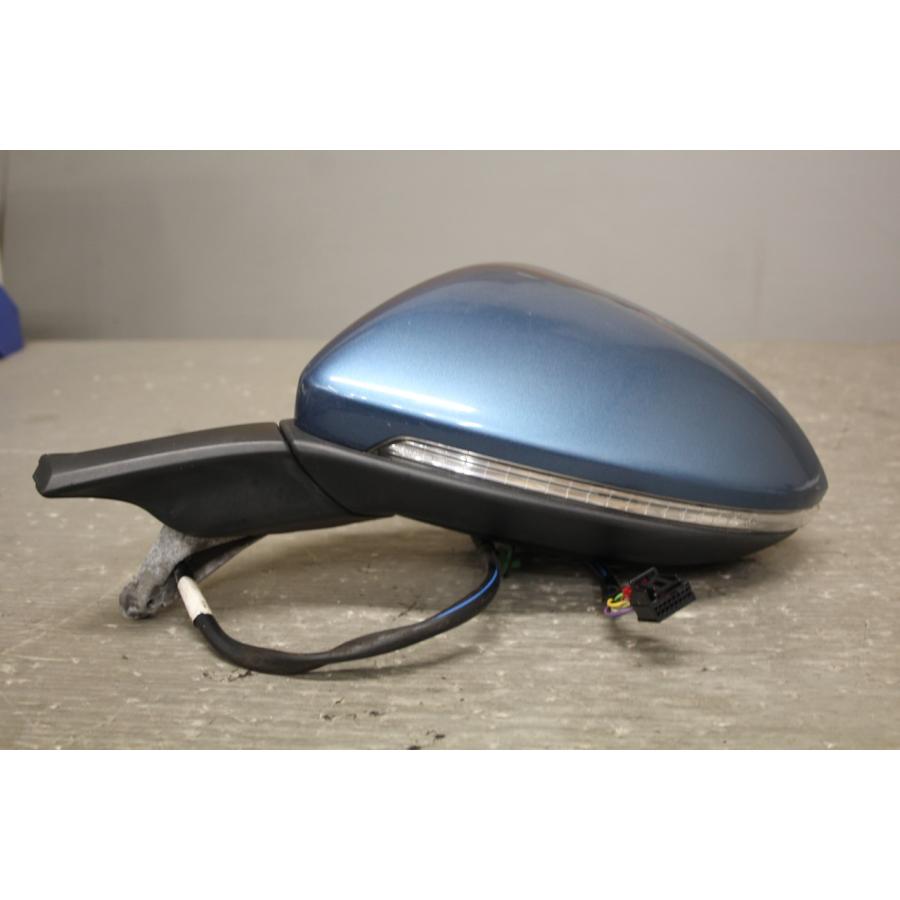 フォルクスワーゲン VW ゴルフ 7 ヴァリアント TSI 右H (AUCJZ) 左 ドアミラー 電格 14P 14ピン ウィンカー ブルー系 ...