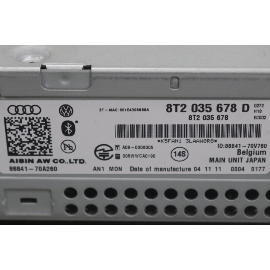 Audi（アウディ） アバント 2.0 TFSI Audi (8K 8KCDN) 純正 MMI マルチメディア ナビユニット CD オーディオ ...