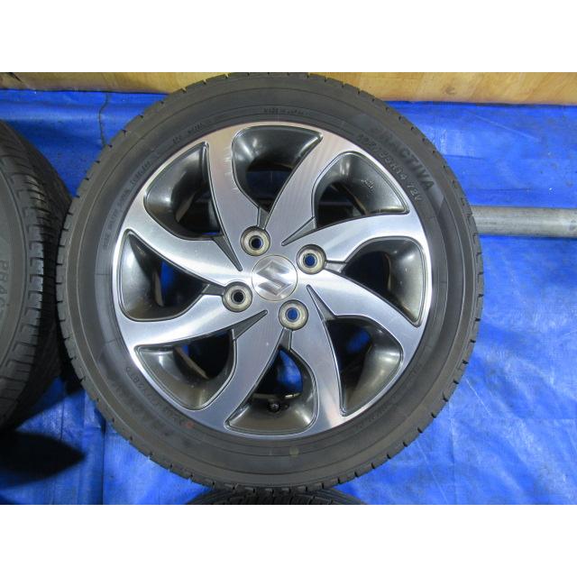 美品 スズキ純正 14-4.5J 4H/100 ET50 + YOKOHAMA 165/55R14 2019/21年 中古4本 MRワゴン ...