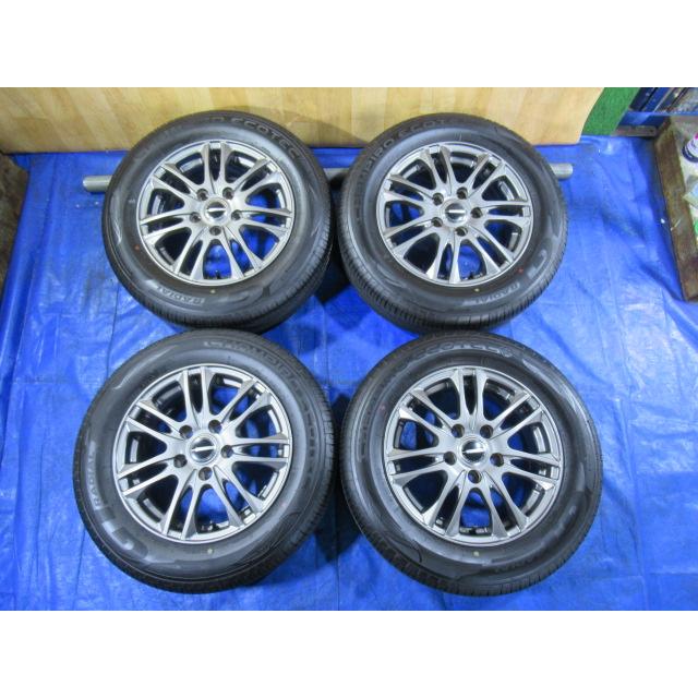 激安即決！美品 weds 15-6J 5H/114.3 ET43 + GT RADIAL 195/65R15 中古4本 エディックス セレナ アイシス ヴォクシー T007213 ...