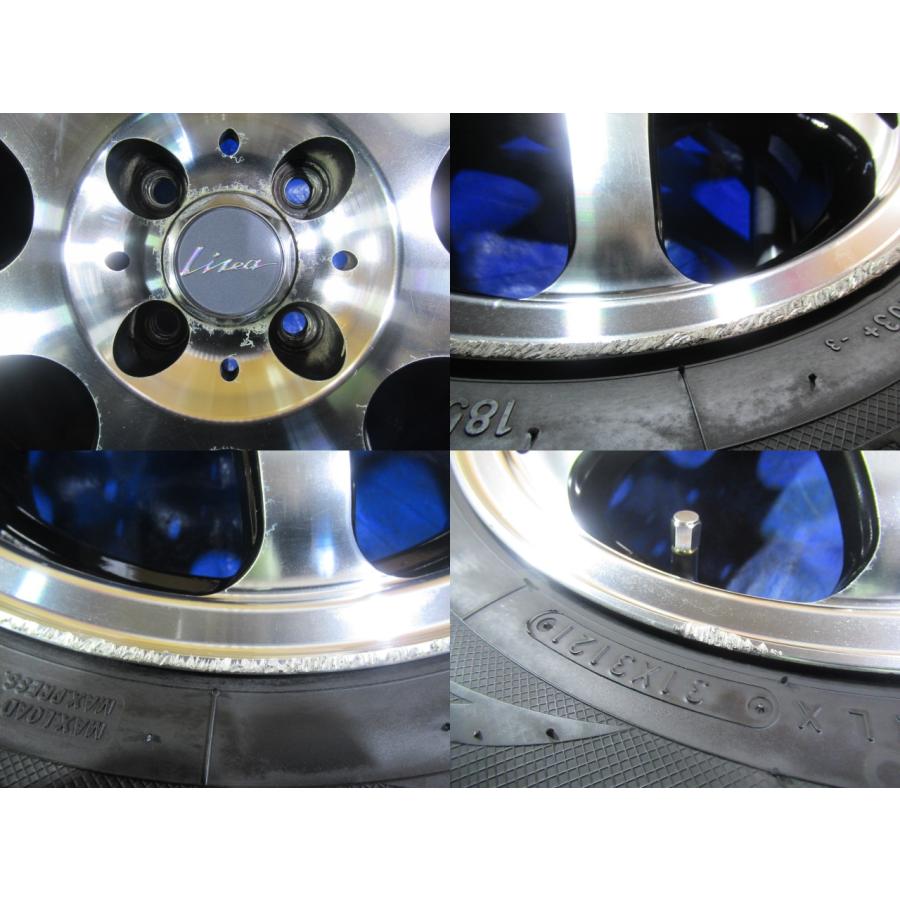 Lizea 15-6J 4H/100 ET40 + TOYO 185/65R15 2021年製 中古4本 bB デミオ ティーダ カローラ ...