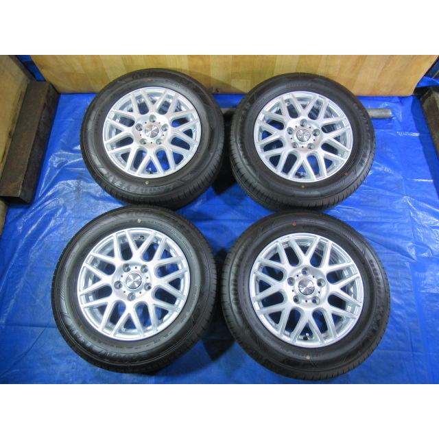 極上 DOS 15-6J 5H/114.3 ET53 + GOODYEAR 195/65R15 2023年製！中古4本！プレマシー ノア ヴォクシー ステップワゴン等 T007566 ...