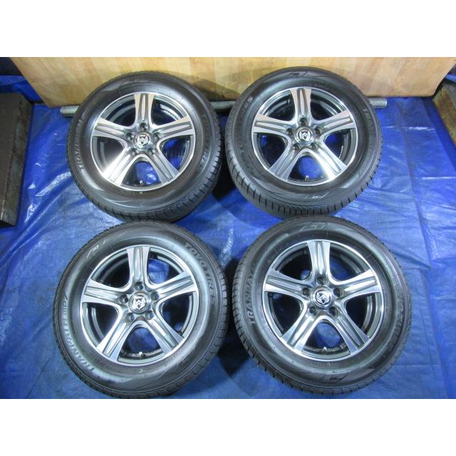 激安即決！weds RIZLEY 15-6J 5H/114.3 ET43 + TOYO 195/65R15 2022年製！中古4本！プレマシー ノア ヴォクシー アイシス等 T007994 ...
