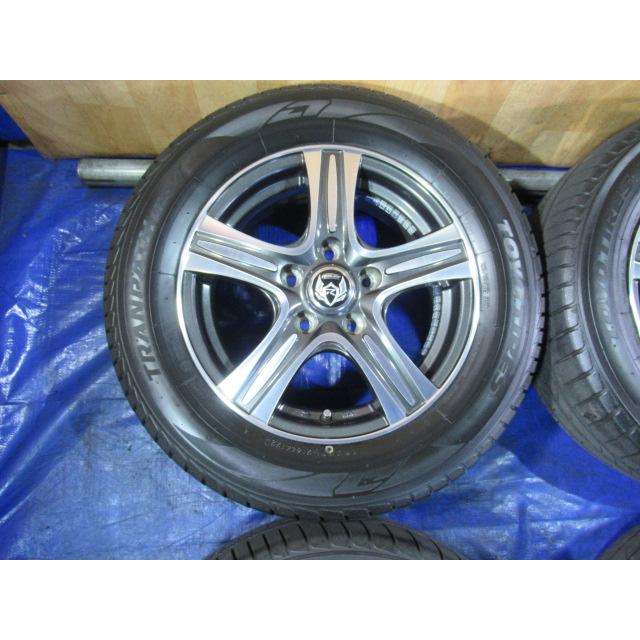 激安即決！weds RIZLEY 15-6J 5H/114.3 ET43 + TOYO 195/65R15 2022年製！中古4本！プレマシー ノア ヴォクシー アイシス等 T007994 ...