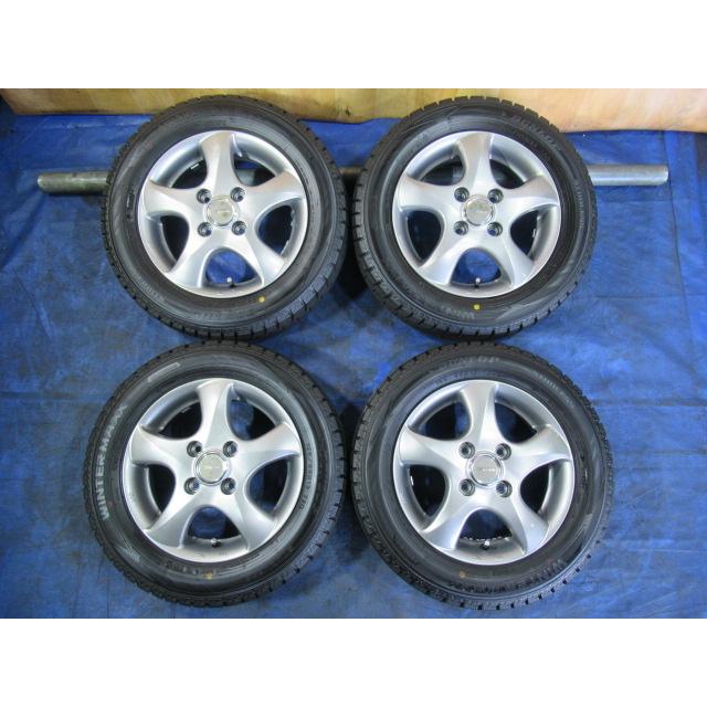 激安即決！美品 TOPRUN RD5 13-4B 4H/100 ET45 ＋ 冬タイヤ DUNLOP WINTER MAXX WM02 スタッドレスタイヤ155/65R13 2023年製 ...