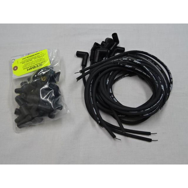 ☆HOLLEY MSD STREET FIRE プラグ コード セット 5553 8mm 汎用 8気筒 HEI用 スタンダード用 90度 黒 ...