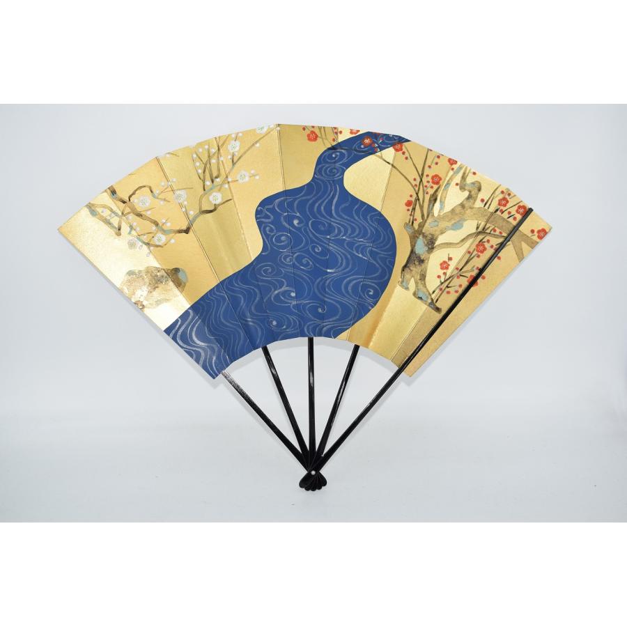 飾扇 光琳紅白梅 扇子 02-7706 : 月香園アウトレット店 - 通販 - Yahoo!ショッピング