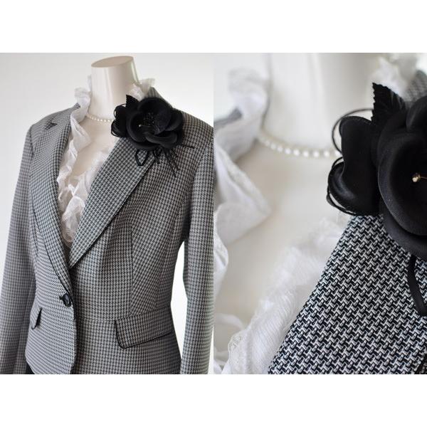 卒業式 入学式 大きいサイズ スカートスーツ 19号 襟パイピング