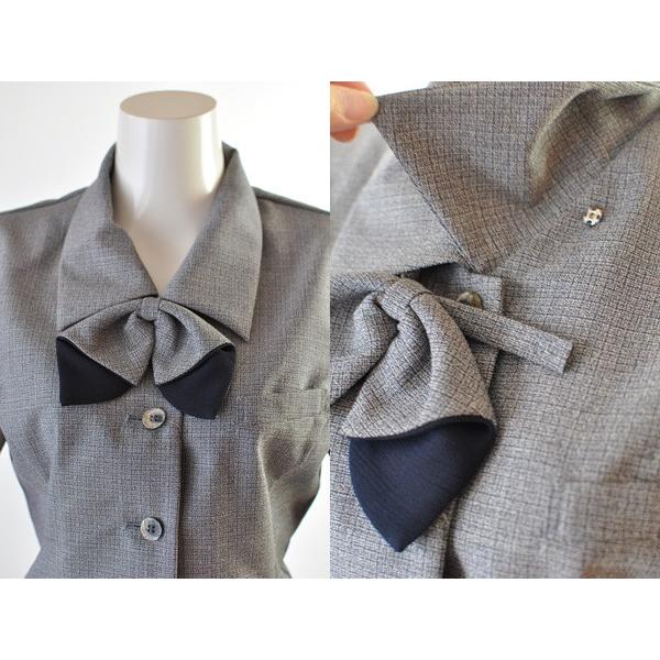 AMOLILI 事務服 制服 洗える 日本製 事務服 制服 半袖オーバーブラウス