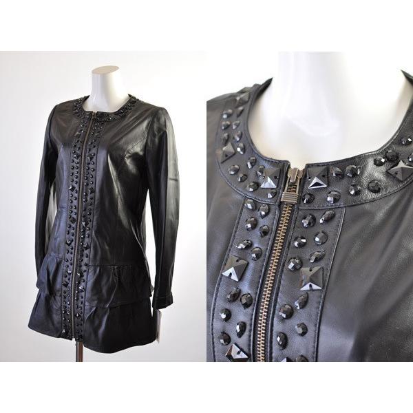 コート ジャケット ハーフ丈 7号 9号 11号 13号 羊革 レザーコート