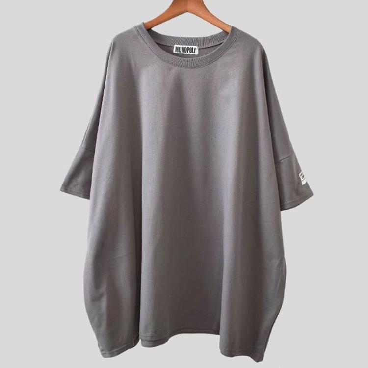 Tシャツ チュニック ロングTシャツ オーバーサイズ 春 夏 秋 クルーネック ロゴ トップス ゆったり お洒落 カットソー ビッグシルエット 無地 : gem7 - 通販 - Yahoo ...