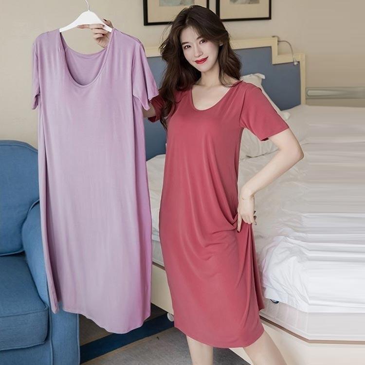 ワンピース カップ付き ルームウェア パジャマ レディース 2点セット 半袖ワンピース Tシャツワンピ ロングTシャツ 半袖 クルーネック ワイヤーな : gem7 - 通販 - Yahoo ...