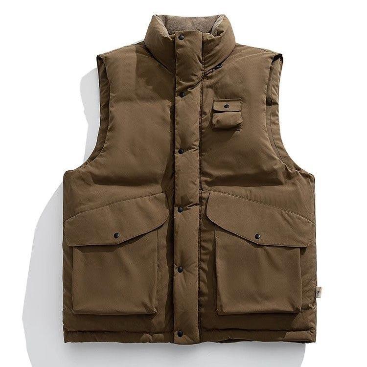 ダウンベスト メンズ 中綿ベスト チョッキ ライトダウン ノースリーブジャケット 軽量 厚手 防寒 防風 保温 冬服 アウトドア カジュアル お洒落 : gem7 - 通販 - Yahoo ...