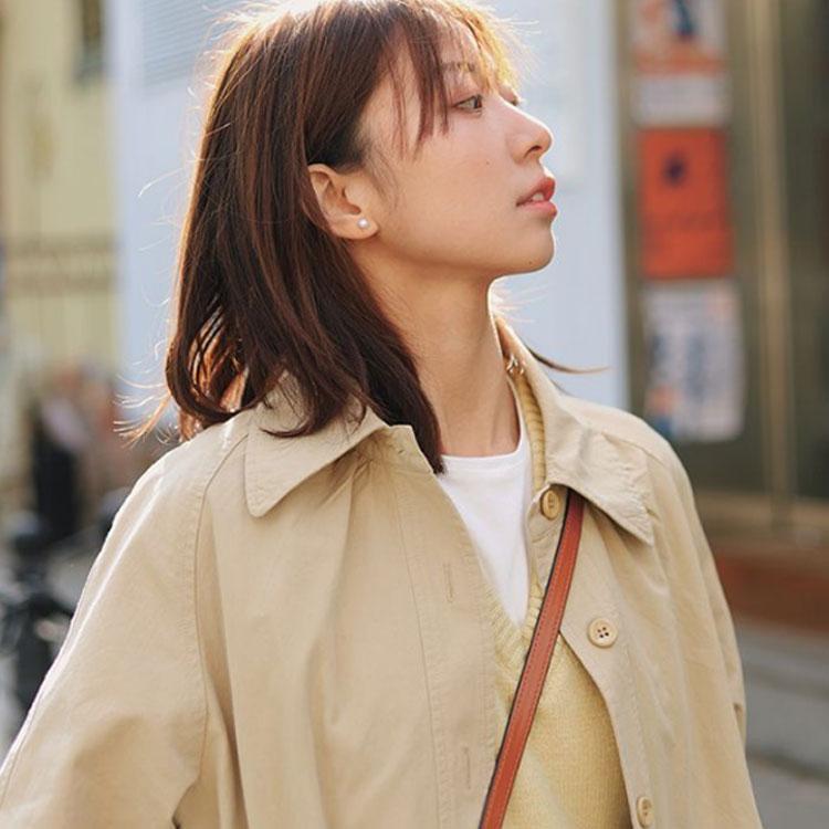 送料無料 ステンカラーコート レディース スプリングコート 長袖 ステンカラー ロングコート 春 秋 アウター ミドル丈 Aライン ビッグシルエット : gem7 - 通販 - Yahoo ...