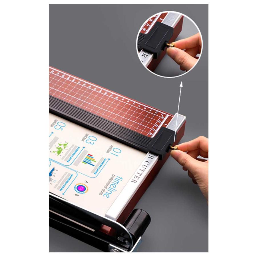 ペーパーカッター A4 裁断機 ズレ防止 ペーパー カッター カッティングマシン コピー用紙 写真 カード ラベルのカット 木製 業務用 : gem7 - 通販 - Yahoo!ショッピング