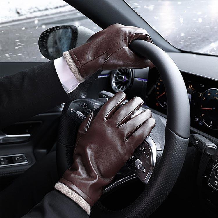 手袋 メンズ スマホ対応 革手袋 裏起毛 ウール 防寒 防風 撥水 紳士 男性用 秋冬 革 PUレザー グローブ シンプル おしゃれ ギフト 通勤 通 : lulum561 : gem7 ...