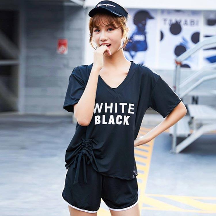 体型カバー 水着 レディース かわいい セパレート 中学生 高校生 韓国 おしゃれ 3点セット 女の子 小胸 二の腕カバー 露出控 : gem7 - 通販 - Yahoo!ショッピング