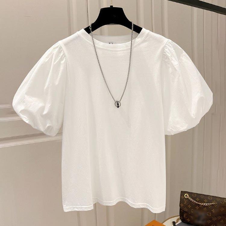 送料無料 ドッキング カットソー tシャツ 重ね着 レイヤード 半袖 ティーシャツ パフスリーブ バルーンスリーブ トップス ボリューム 白 黒 シャ : gem7 - 通販 - Yahoo ...