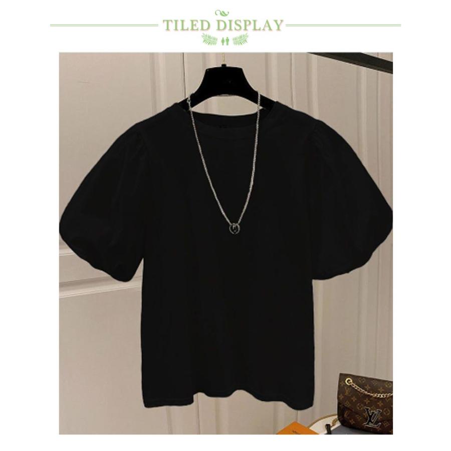 送料無料 ドッキング カットソー tシャツ 重ね着 レイヤード 半袖 ティーシャツ パフスリーブ バルーンスリーブ トップス ボリューム 白 黒 シャ : gem7 - 通販 - Yahoo ...