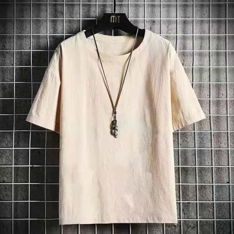 2枚セット！tシャツ 半袖 リネン調 メンズ 夏 おしゃれ 綿麻風 無地 ティーシャツ クルーネック シンプル 大きいサイズ 夏服 ラウンドネック 白 : gem7 - 通販 - Yahoo ...