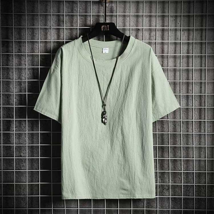 2枚セット！tシャツ 半袖 リネン調 メンズ 夏 おしゃれ 綿麻風 無地 ティーシャツ クルーネック シンプル 大きいサイズ 夏服 ラウンドネック 白 : gem7 - 通販 - Yahoo ...