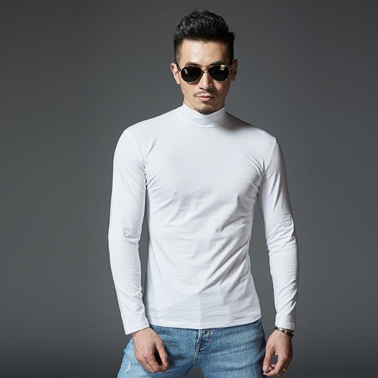 Tシャツ メンズ 長袖 ロンT 無地 ハイネック タイトフィット 長袖Tシャツ インナー モックネック カットソー 白 黒 ホワイト グレー : gem7 - 通販 - Yahoo!ショッピング