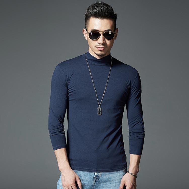 Tシャツ メンズ 長袖 ロンT 無地 ハイネック タイトフィット 長袖Tシャツ インナー モックネック カットソー 白 黒 ホワイト グレー : gem7 - 通販 - Yahoo!ショッピング