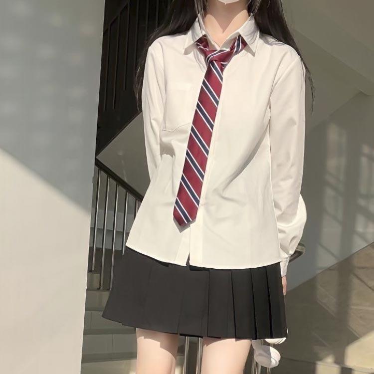 スクールシャツ 半袖/長袖 シャツ ワイシャツ 制服 学生 レディース 学生シャツ スクール 中学生 高校生 大学生 無地 シンプル jk 学院風 通 : gem7 - 通販 - Yahoo ...