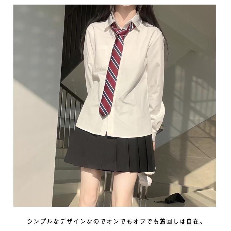 スクールシャツ 半袖/長袖 シャツ ワイシャツ 制服 学生 レディース 学生シャツ スクール 中学生 高校生 大学生 無地 シンプル jk 学院風 通 : gem7 - 通販 - Yahoo ...