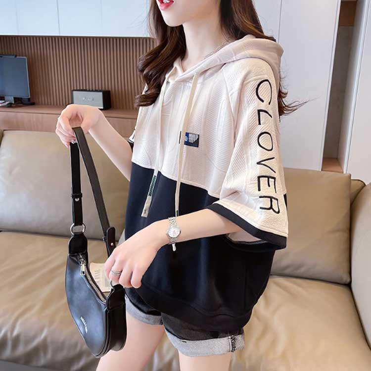 Tシャツ パーカー カットソー レディース 5分袖 カジュアル 学生 tシャツ 半袖パーカー トップス フード付き おしゃれ 大きいサイズ 夏服 プル : gem7 - 通販 - Yahoo ...