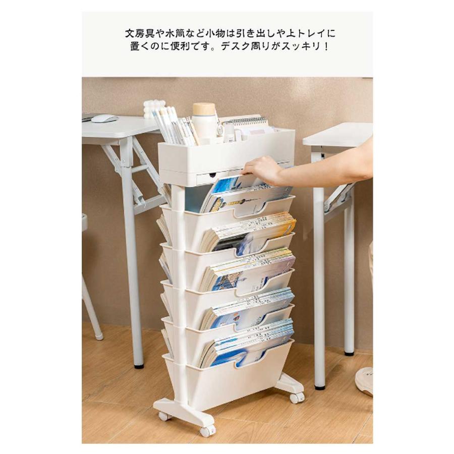 新色登場！全5色 マガジンラック デスクラック スリム 教科書収納 書類収納ワゴン ファイルワゴン キャスター付き 360度回転 引き出し付き 本棚 : gem7 - 通販 - Yahoo ...