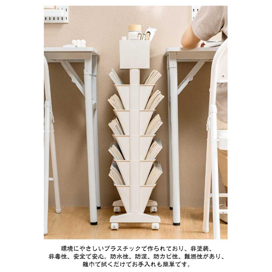 新色登場！全5色 マガジンラック デスクラック スリム 教科書収納 書類収納ワゴン ファイルワゴン キャスター付き 360度回転 引き出し付き 本棚 :shbwdd1707:gem7 - 通販 ...