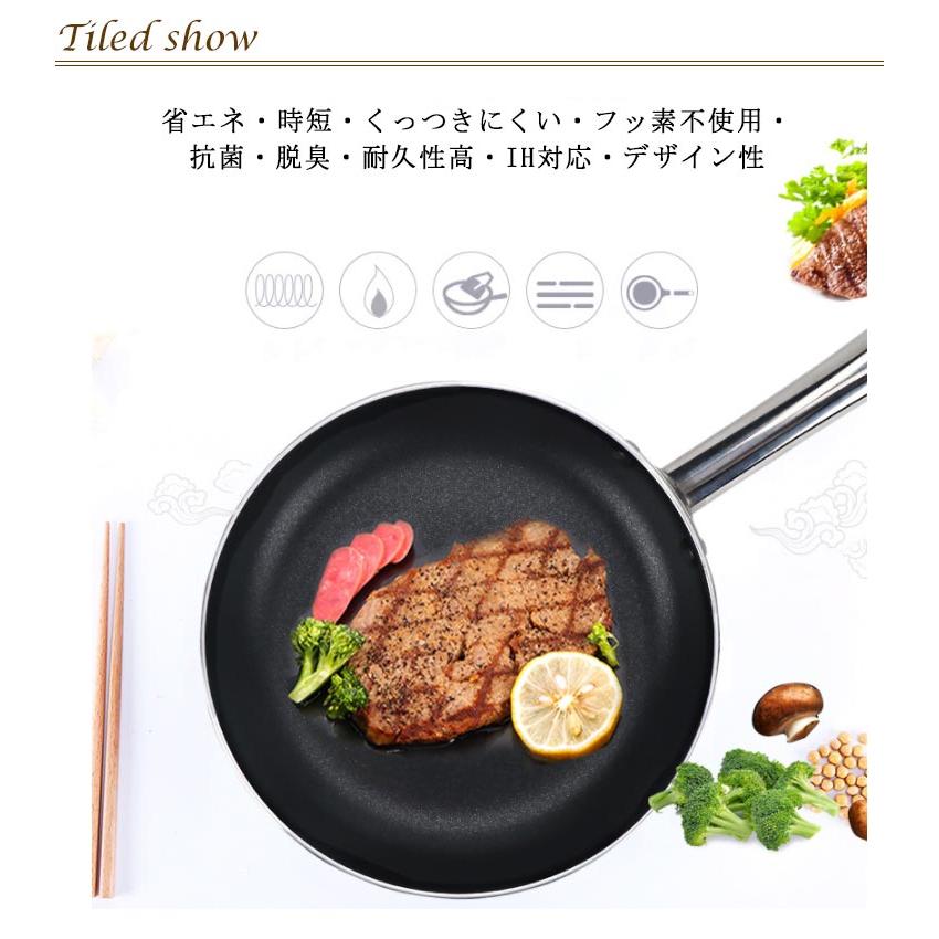 アルミ フライパン ステンレスハンドル 26cm 28cm 30cm 32cm IH対応 テフロン不使用 フッ素不使用 ノンスティック くっつかない :shbwdd2430:gem7 - 通販 ...