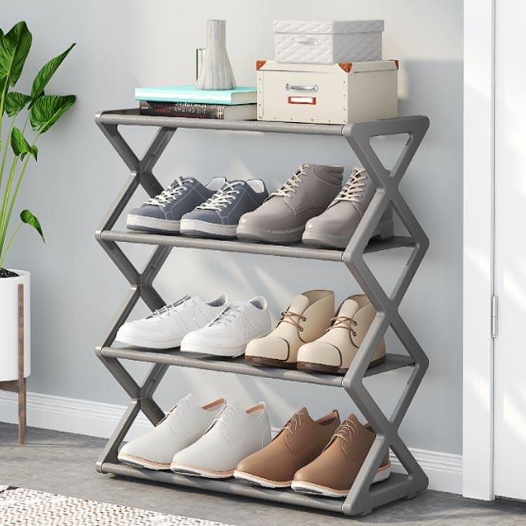 シューズラック スリム 省 スペース おしゃれ 折りたたみ 4段 靴棚 シューズボックス 完成品 組み立て不要 靴箱 下駄箱 靴収納 : gem7 - 通販 - Yahoo!ショッピング