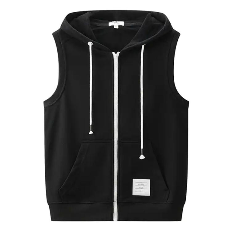 ベスト パーカー メンズ レディース ノースリーブ フード付き パーカーベスト 無地 シンプル スウェット ジップアップ トップス アウター かっこい : shenf1334 : gem7 ...
