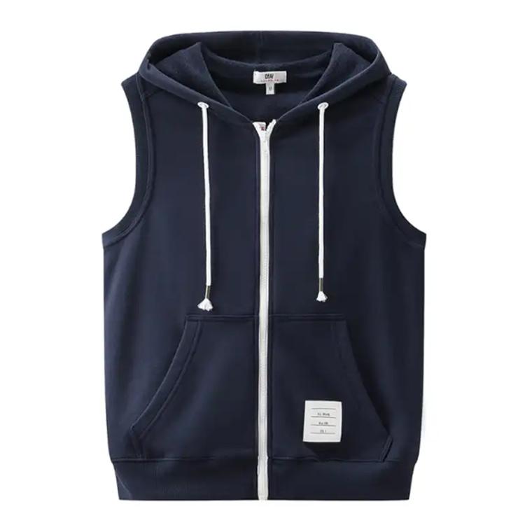 ベスト パーカー メンズ レディース ノースリーブ フード付き パーカーベスト 無地 シンプル スウェット ジップアップ トップス アウター かっこい : shenf1334 : gem7 ...