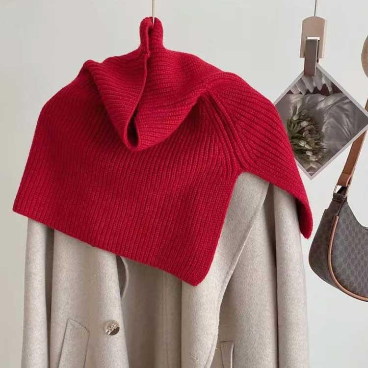 ハイネック ニットポンチョ ニットケープ スリット入り ニット 付け襟 マフラー つけえり ネックウォーマー レディース リブニット スカーフ スヌ : gem7 - 通販 - Yahoo ...