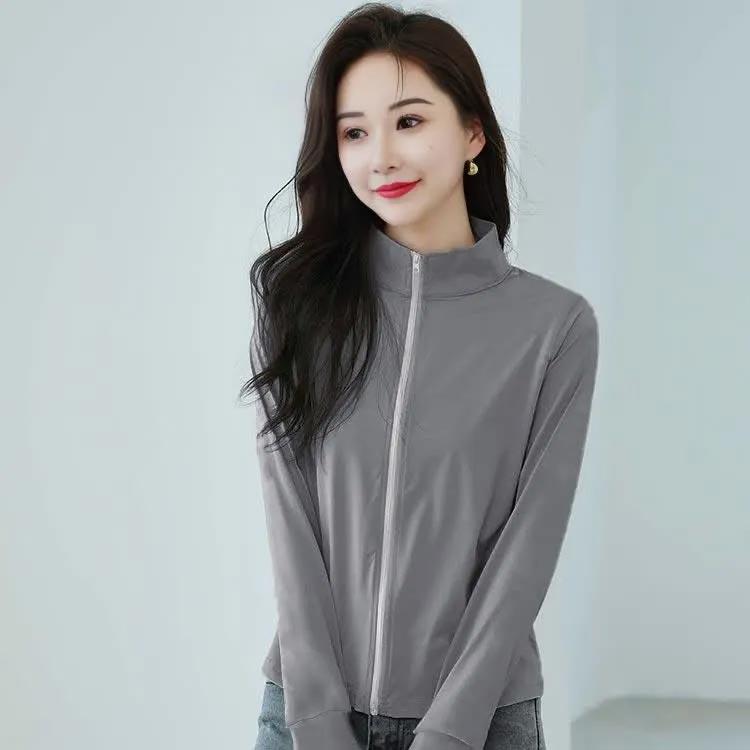 UVパーカー 接触冷感 ラッシュガード レディース スタンドカラー フードなし ジップアップ UPF50 スタンド衿 無地 長袖 UVカットパーカー : gem7 - 通販 - Yahoo ...