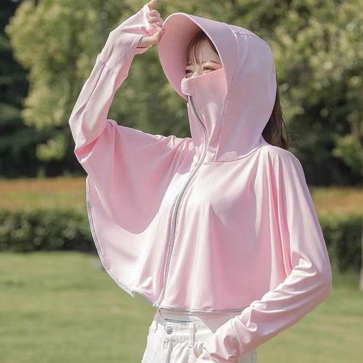 UVカット パーカー アームカバー レディース 夏 UPF50 冷感 日焼け止め アウトドア 紫外線対策 袖穴付き アイスシルク 帽子付き : gem7 - 通販 - Yahoo!ショッピング