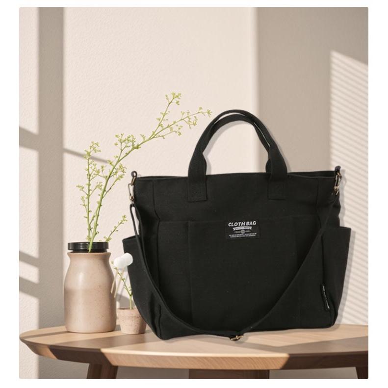 トートバッグ ファスナー付き 帆布 斜めがけ かわいい 軽量 A4 レディース ショルダーバッグ 2way キャンバス 通勤 無地 マザー : gem7 - 通販 - Yahoo!ショッピング