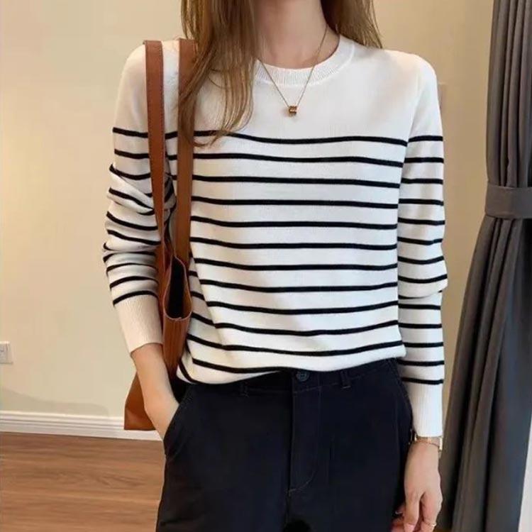 長袖トップス リブ カットソー クルーネック ボーダー柄 tシャツ ロンt レディース 長袖tシャツ リブニット プルオーバー トップス シンプル お : gem7 - 通販 - Yahoo ...