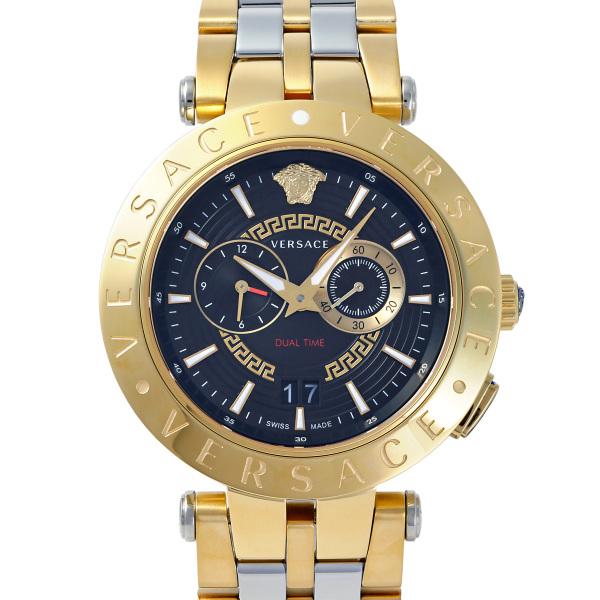 VERSACE（ヴェルサーチェ） ヴェルサーチ Versace Vレース デュアルタイム VEBV00519 ブラック文字盤 新品 腕時計 ...